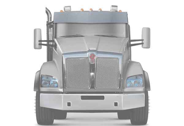 14" Drop Visor Stainless Steel 430 Kenworth T880 Sleeper Trucks ...