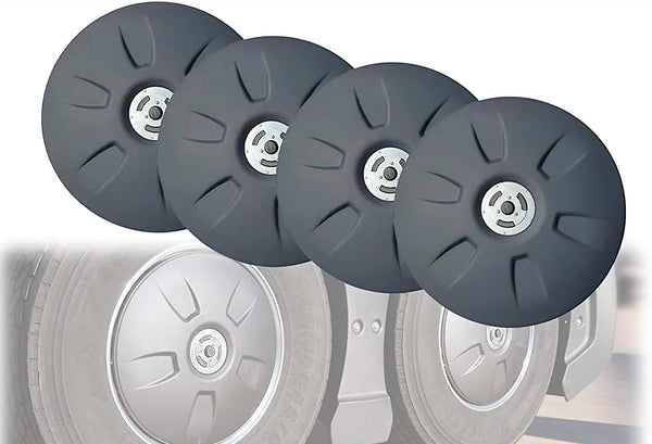 22.5" Aerodynamic Wheel Covers for Semi Trucks (drive axle), Twist & L ...