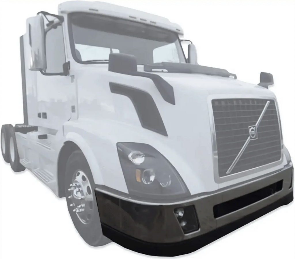 Volvo VNL 12" Clad Bumper - with Fog Light Hole Chrome Replacement - Fits Models 2004-17 with ...