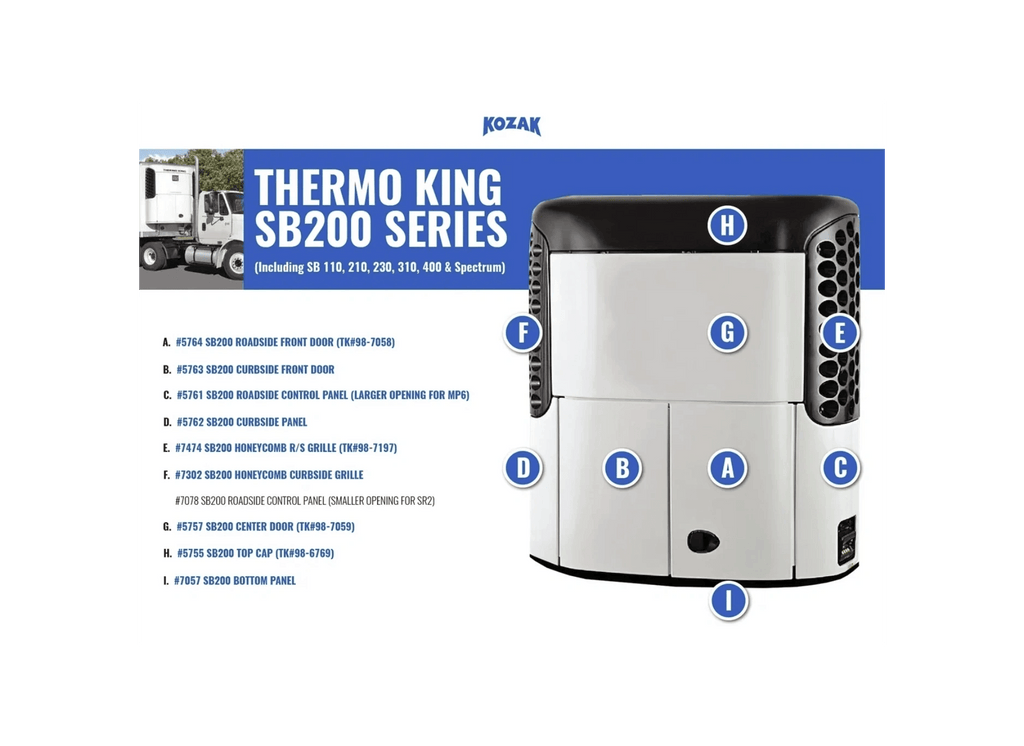 Thermo King Reefer SB 200 BOTTOM PANEL SB 200 100 110 190 200 200TG 210 ...