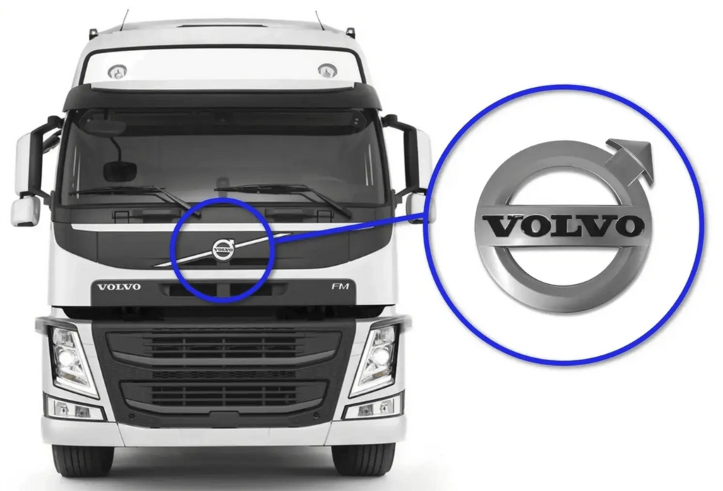 Aftermarket Silver Grille Front Logo Emblem for Volvo FMX FL FE FH/FM ...